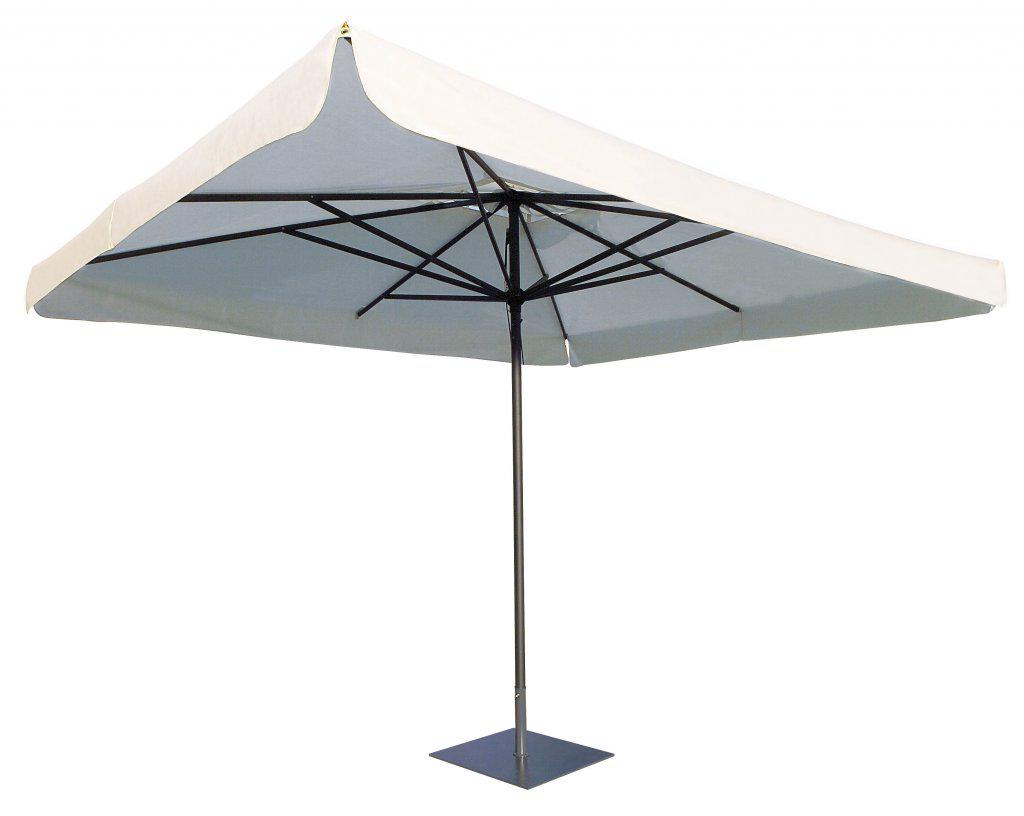Parasol alu gris rond 3.5m, 3x3m, 2x3m, 3x4m pour terrasse jardin piscine
